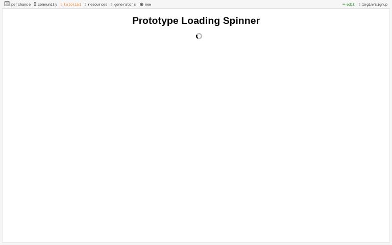 Prototype Loading Spinner ― Perchance Generator