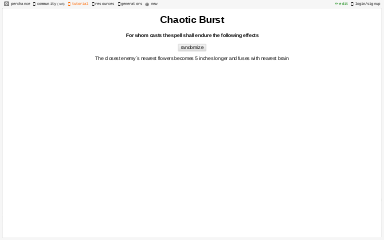 Chaotic Burst ― Perchance Generator
