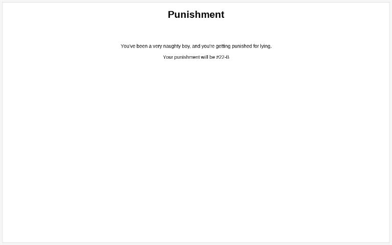 Punishment ― Perchance Generator