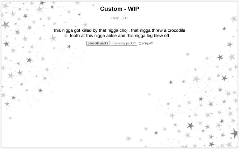 Custom - WIP ― Perchance Generator
