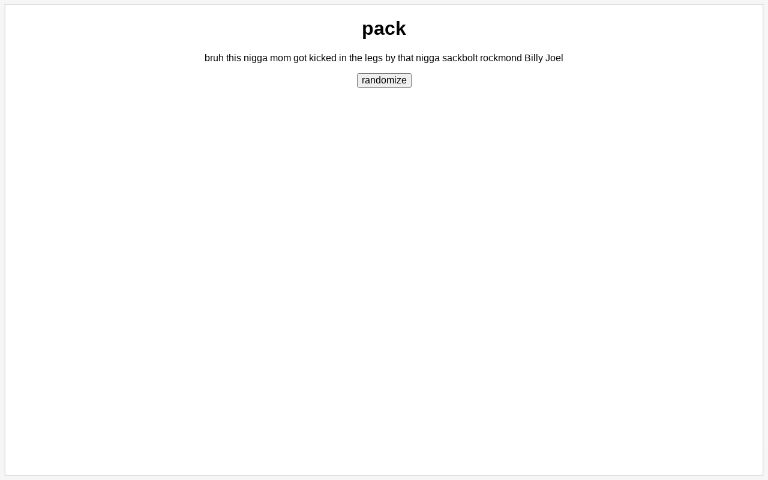 pack ― Perchance Generator