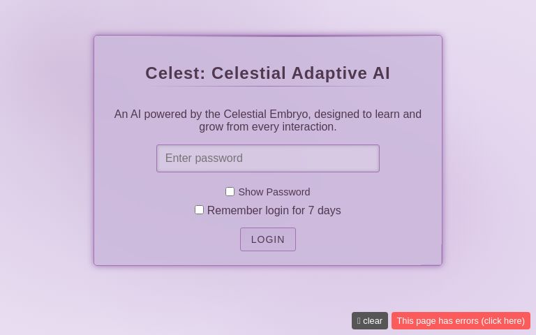 Celest: Celestial Adaptive AI ― Perchance Generator