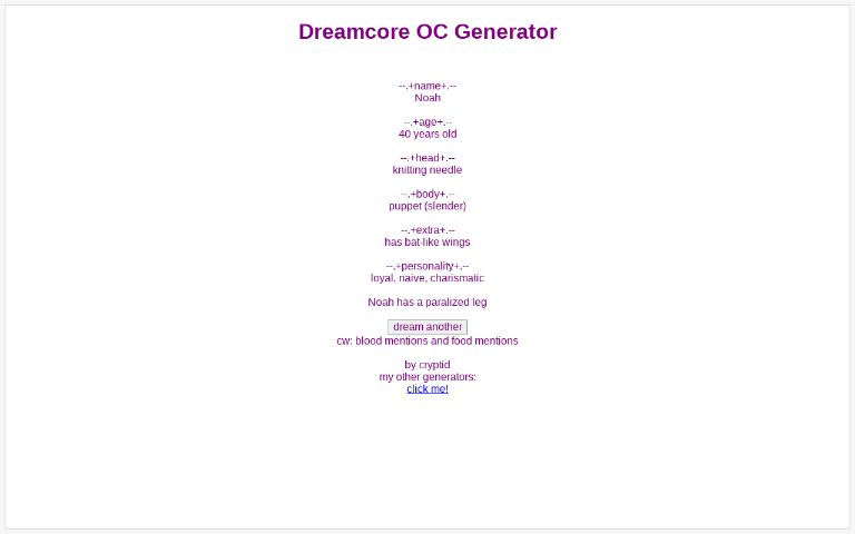 Dreamcore OC Generator