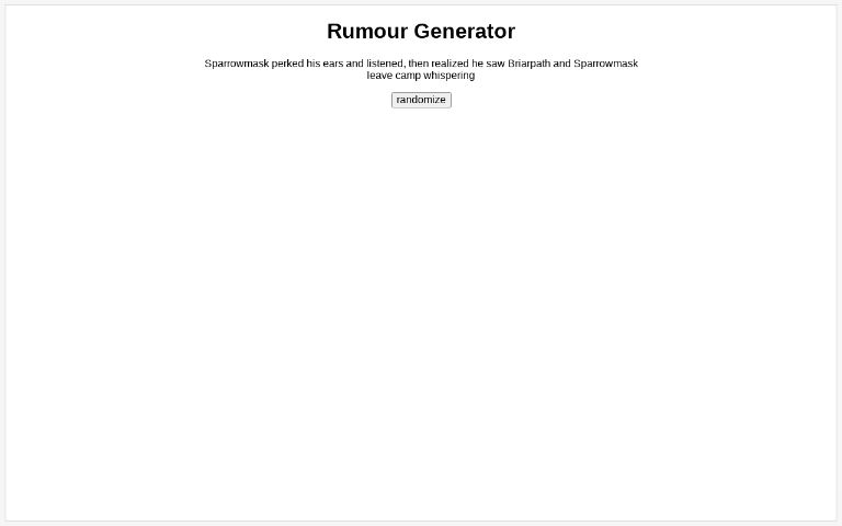 Rumour Generator