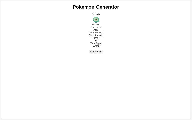 Pokemon Generator