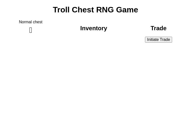 Troll Chest RNG Game ― Perchance Generator