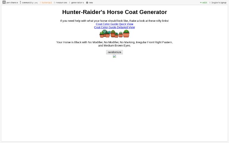 Hunter-Raider's Horse Coat Generator