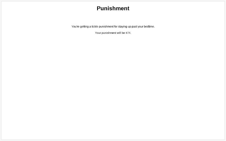 Punishment ― Perchance Generator