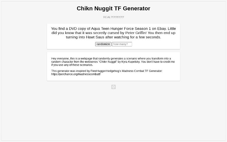 Chikn Nuggit TF Generator
