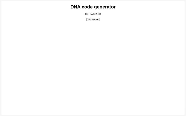 DNA code generator