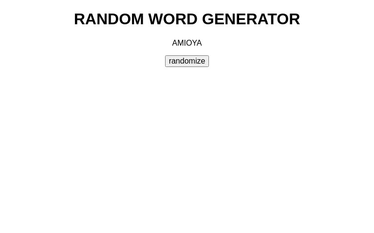 RANDOM WORD GENERATOR