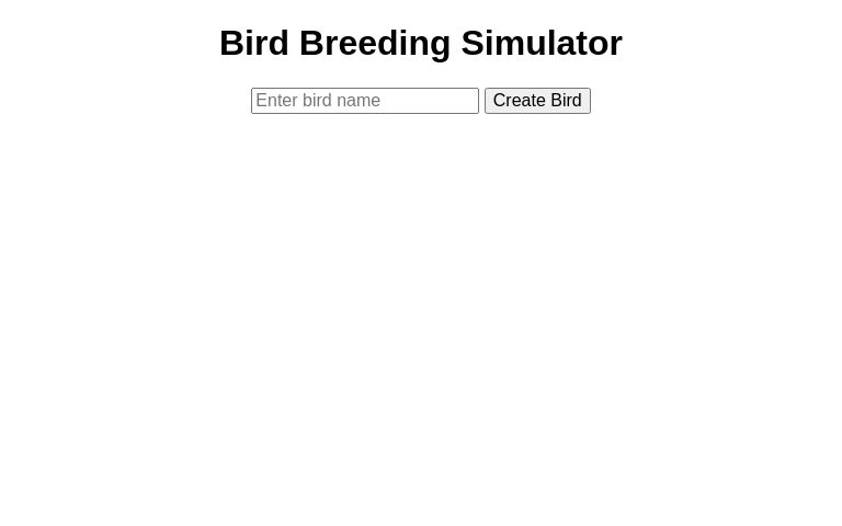 Bird Breeding Simulator ― Perchance Generator
