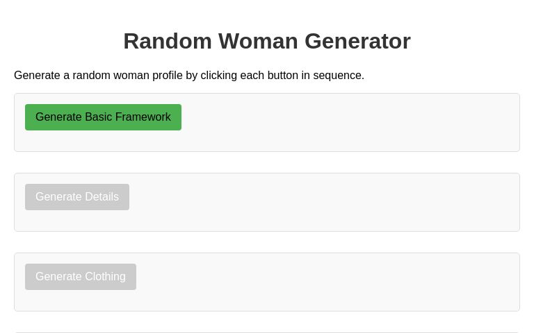 Random Woman Generator