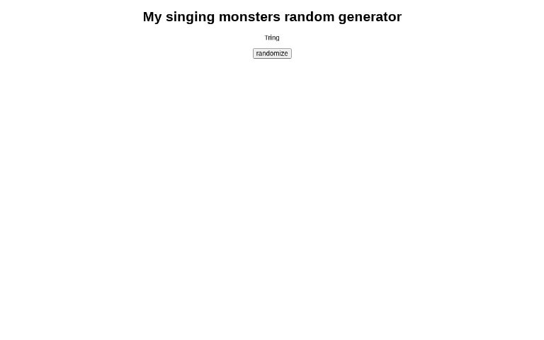 My singing monsters random generator