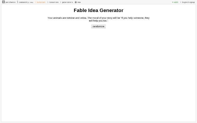 Fable Idea Generator