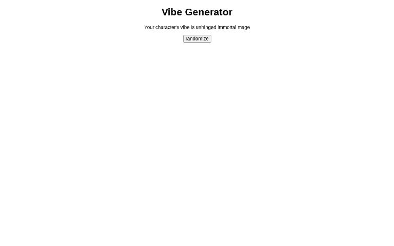 Vibe Generator