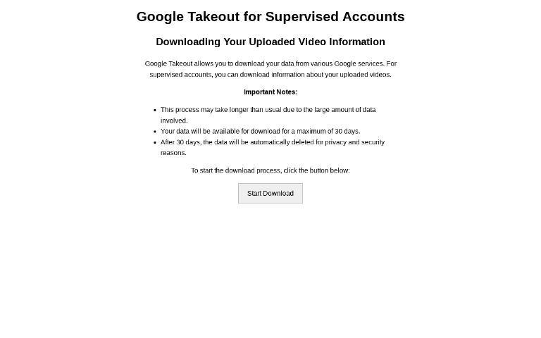 Google Takeout for Supervised Accounts ― Perchance Generator