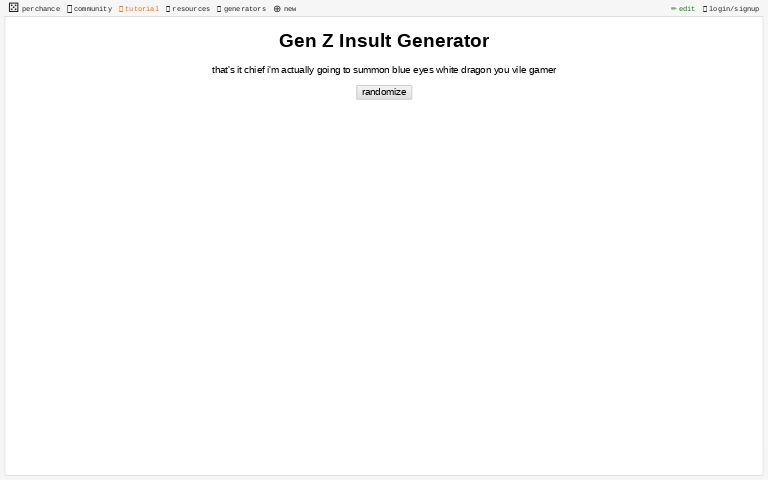 Gen Z Insult Generator