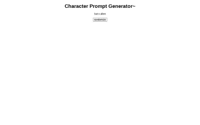 Character Prompt Generator~