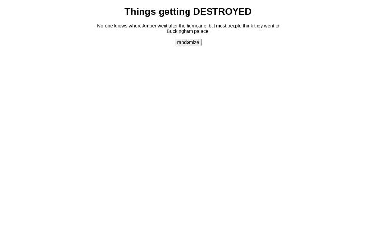 Things getting INJURED ― Perchance Generator