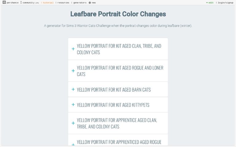 Leafbare Portrait Color Changes ― Perchance Generator