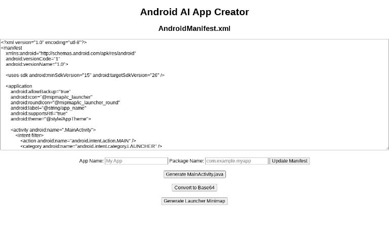 Android AI App Creator ― Perchance Generator