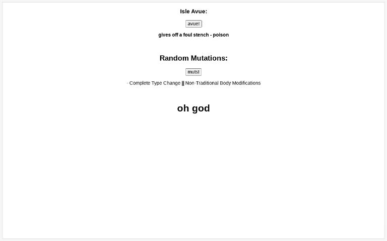 oh god ― Perchance Generator