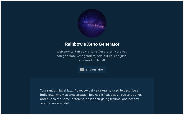 Rainbow's Xeno Generator