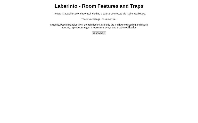 Laberinto - Room Features and Traps ― Perchance Generator