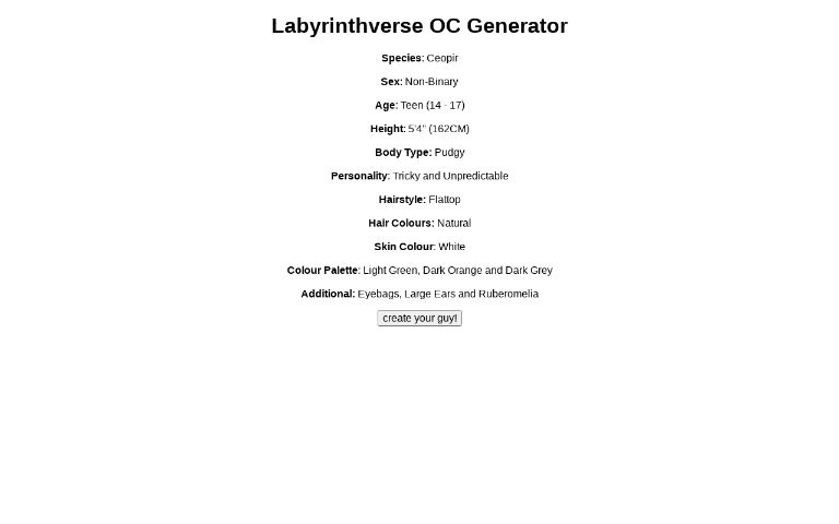 Labyrinthverse OC Generator