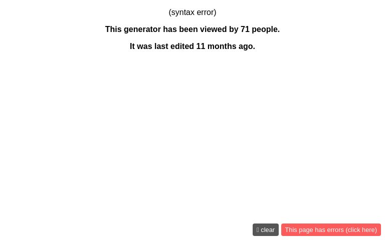 Own Fork of Smutgen v1.3 ― Perchance Generator