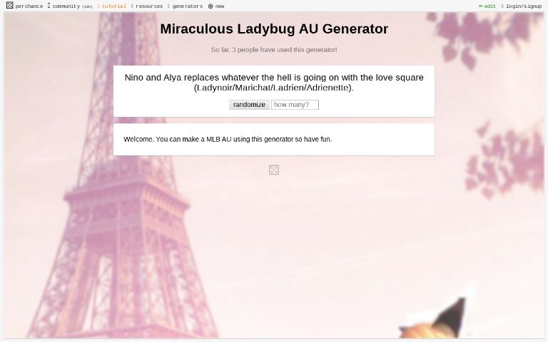 Miraculous Ladybug AU Generator
