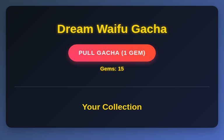 Dream Waifu Gacha ― Perchance Generator
