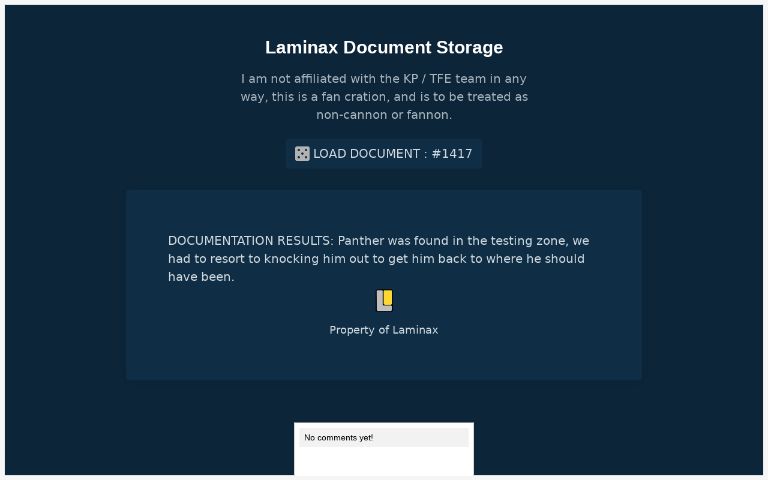 Laminax Document Storage ― Perchance Generator