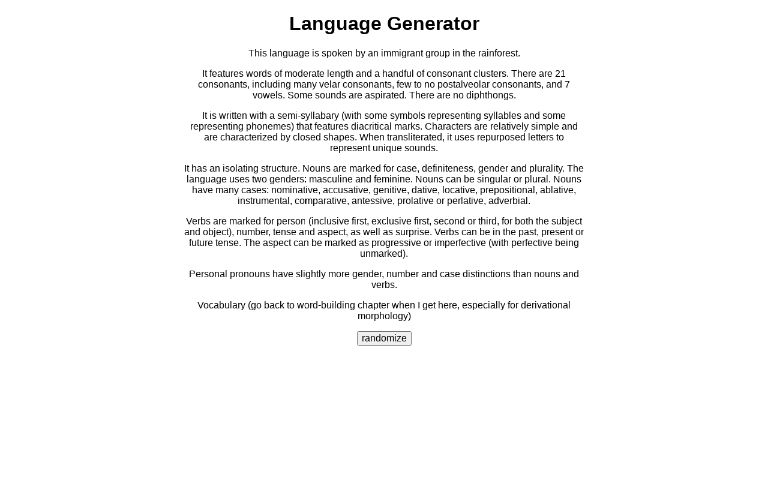 Language Generator
