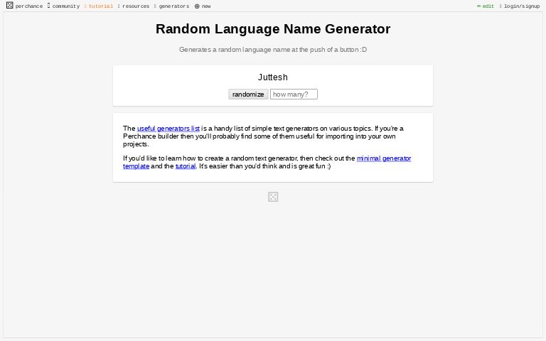 Random Language Name Generator