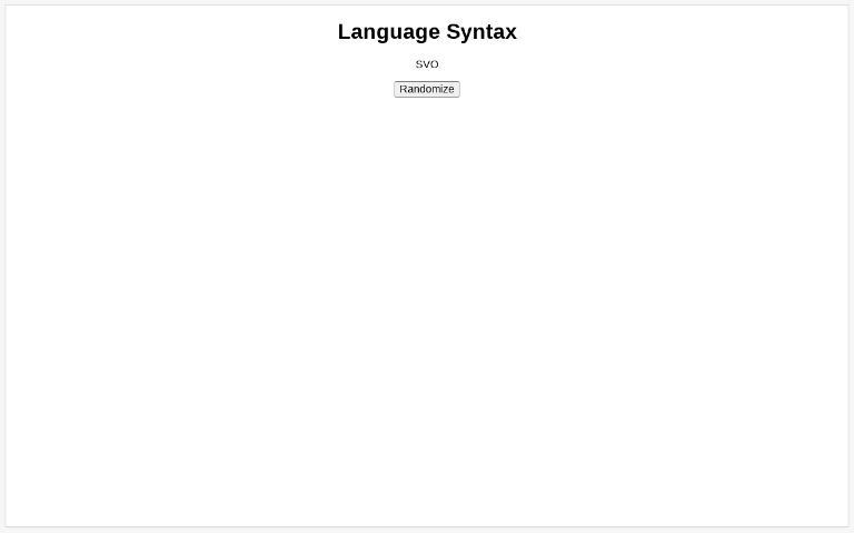 Language Syntax ― Perchance Generator