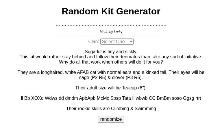 Random Kit Generator