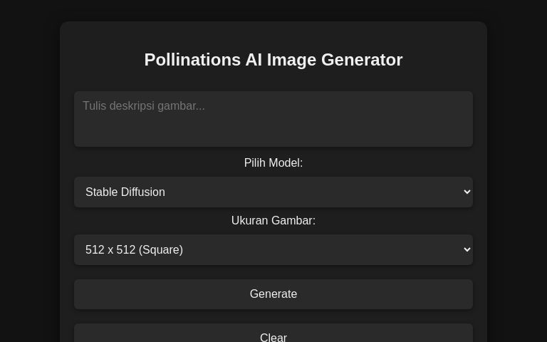 Pollinations AI Image Generator