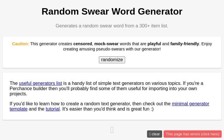 Random Swear Word Generator