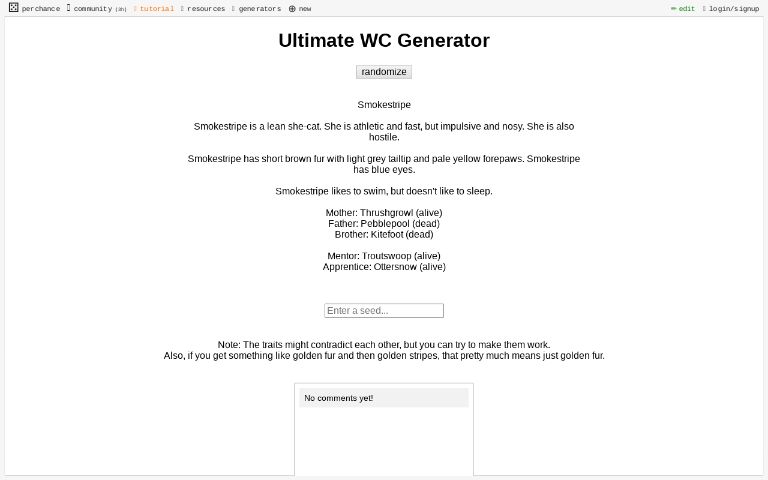 Ultimate WC Generator