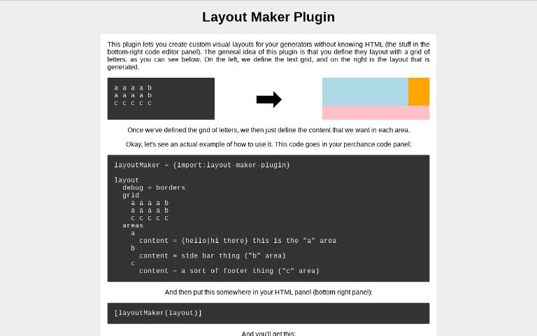 Layout Maker Plugin