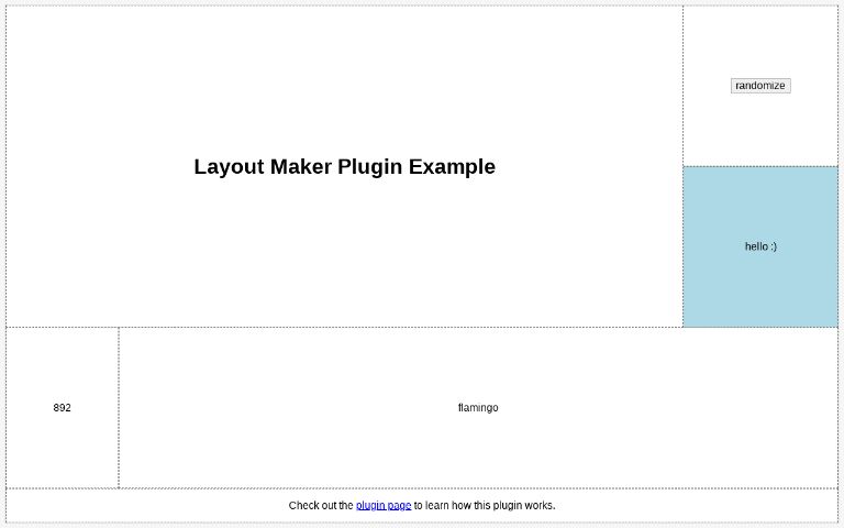 Layout Maker Plugin Example