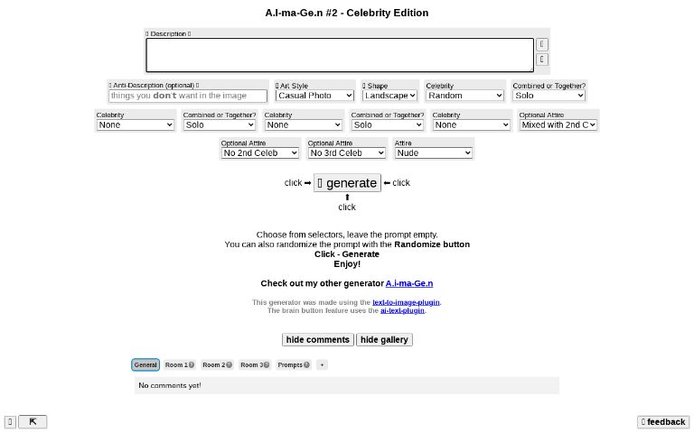 Celebrity - A.I-ma-Ge.n ― Perchance Generator