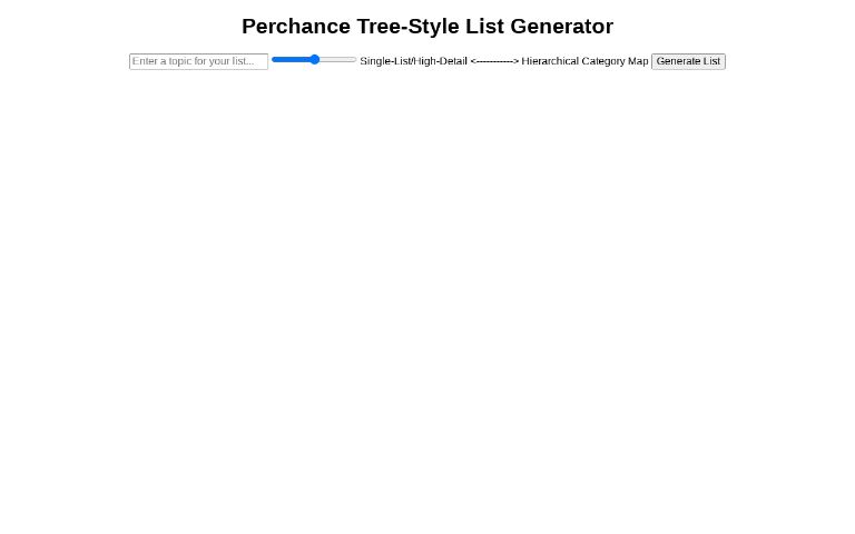 Perchance Tree-Style List Generator