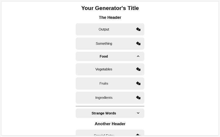 Power Stacks Template ― Perchance Generator