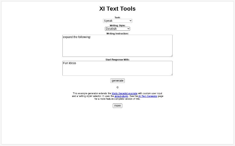 XI Text Tools ― Perchance Generator