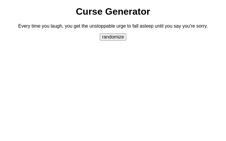 Curse Generator