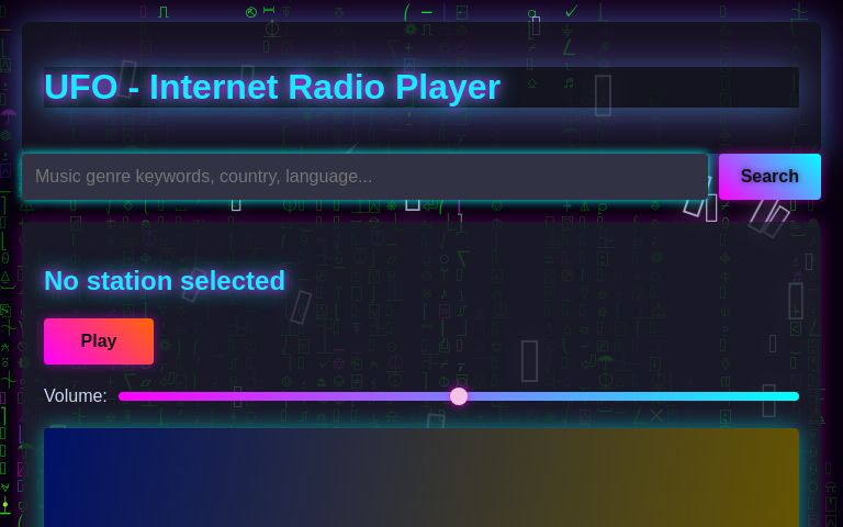 UFO - Internet Radio Player ― Perchance Generator