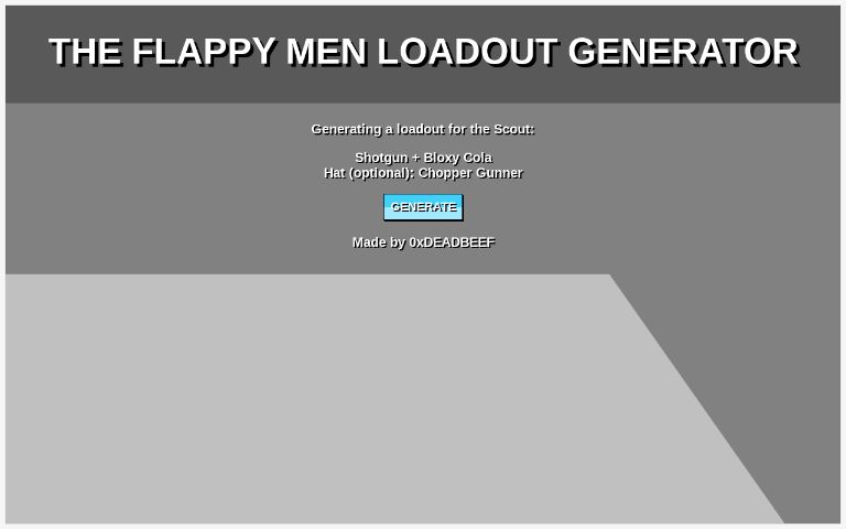 The Flappy Men Loadout Generator